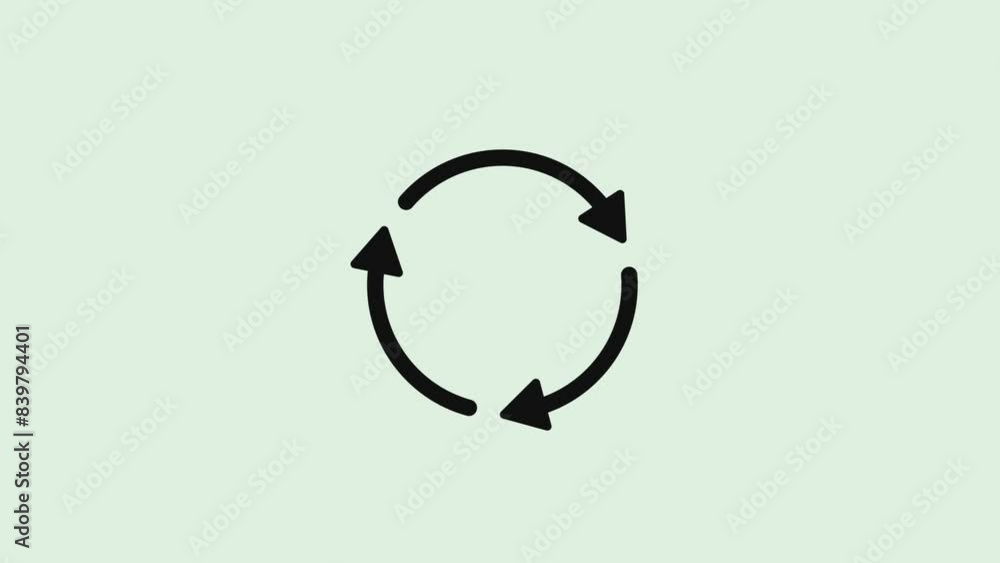 Refresh button, black isolated on white background, refresh icon on the ...