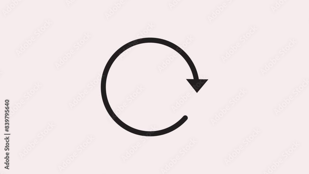 Refresh button, black isolated on white background, refresh icon on the ...