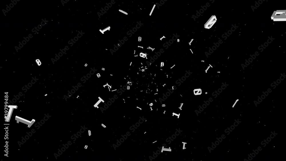 Falling Binary Code Numbers, Zero and One, Tech Background Animation ...