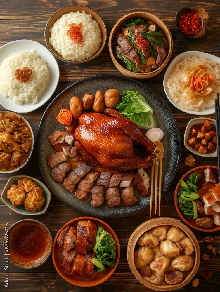 Chinese Food-Themed Channel Featuring a Traditional Roasted Duck on a ...