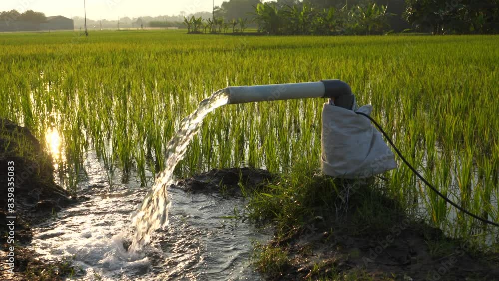 Irrigation of rice fields using pump wells with the technique of ...