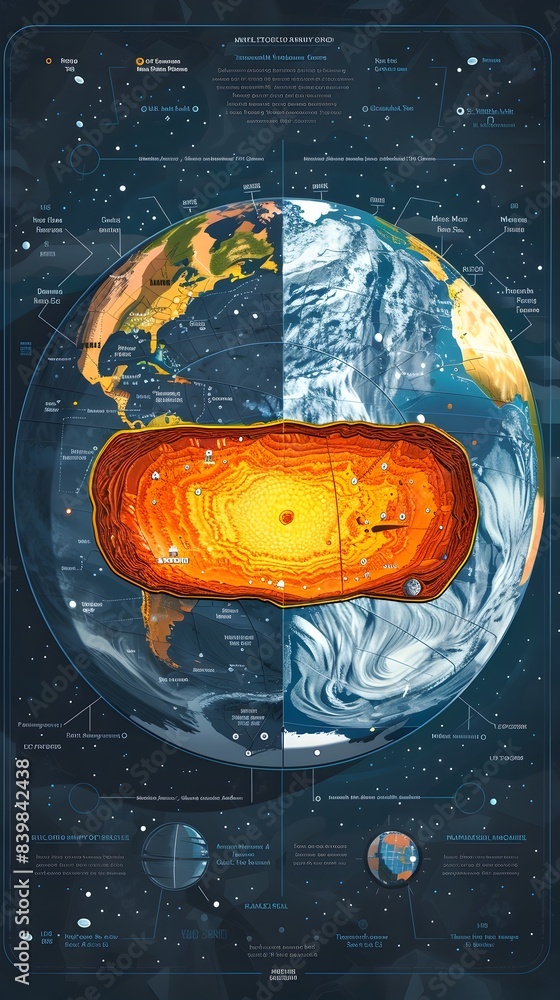 Detailed Cutaway Diagram of the Earth s Internal Geological Layers and ...