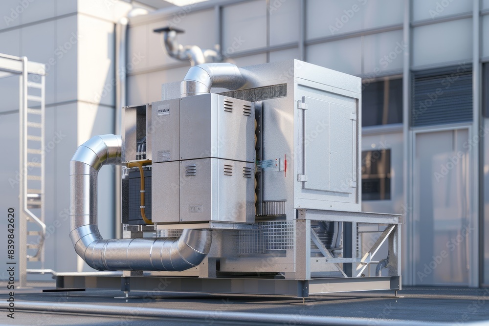 Air handling unit and its components, including air ducts and air ...