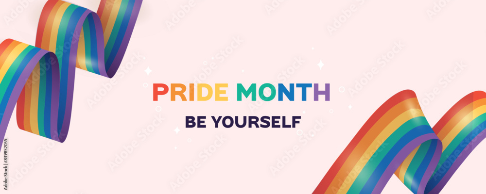 happy pride month vector, celebration and commemoration of lesbian, gay ...