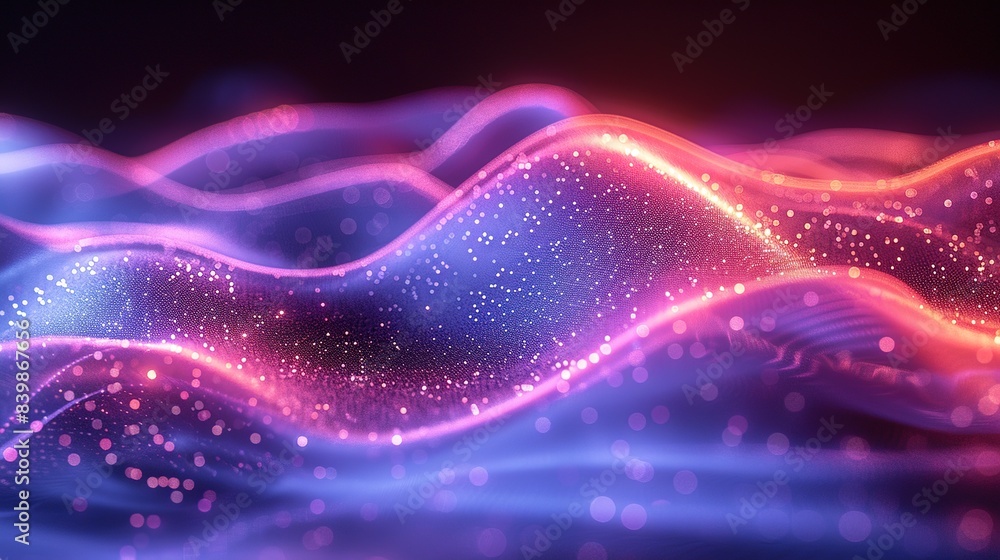 Abstract glass nano carbon fiber background with blues and purples ...