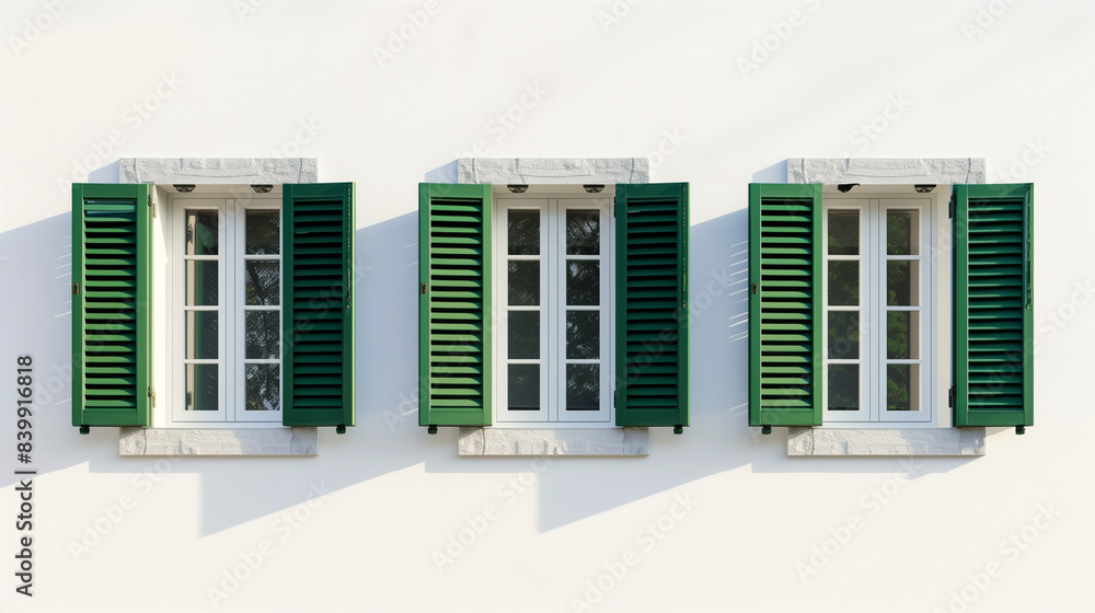 Transparent PNG available Four green shutters open and closed on a ...