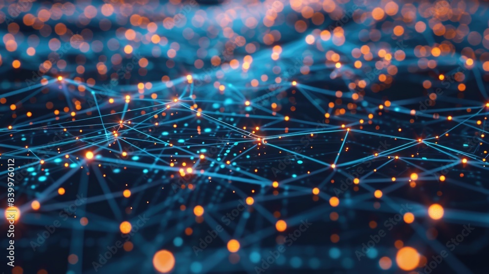 an architectural blueprint of an optical network topology, showing ...