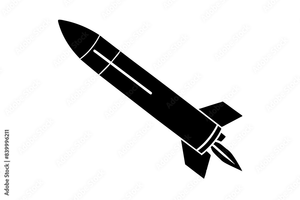 missile silhouette vector illustration Stock Vector | Adobe Stock