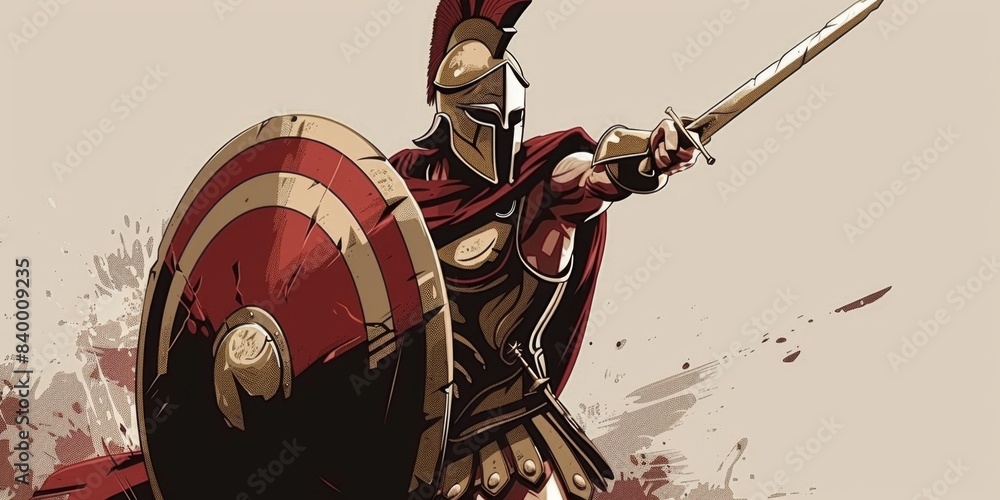 Brave Spartan Warrior in Ancient Armor - HD Wallpaper and Illustration ...