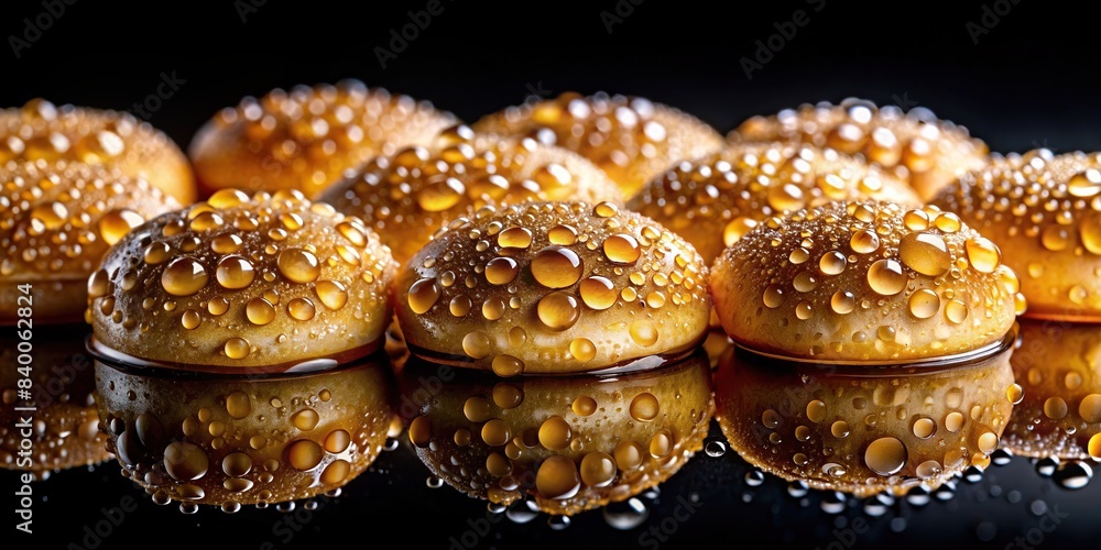 Close-up of mealies with drops on black background, Mealies, corn ...