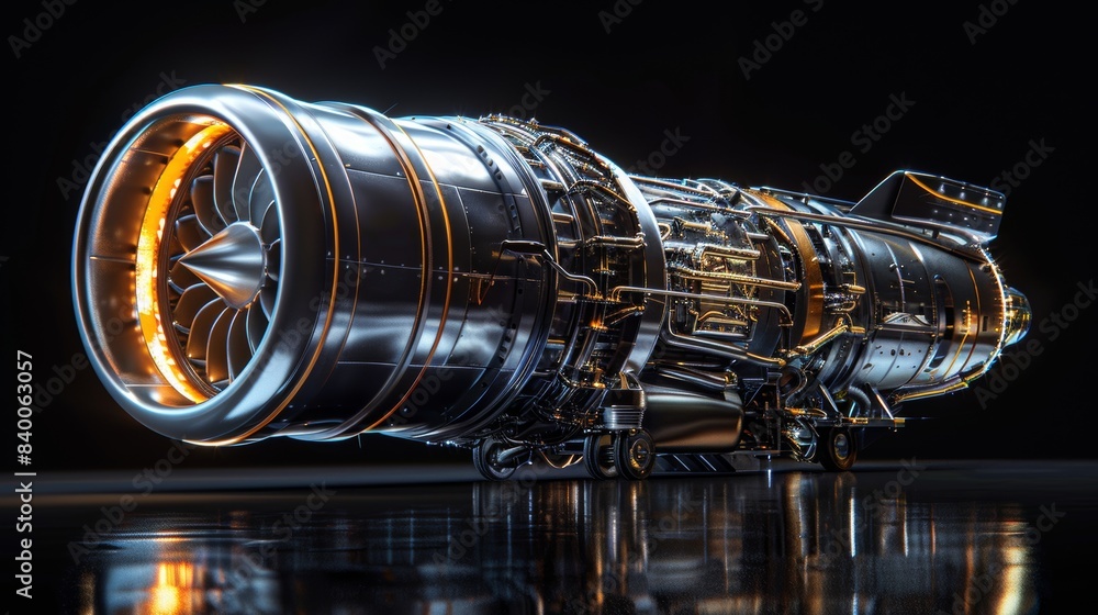 Modern turbofan engine with generative artificial intelligence (GAI). A ...