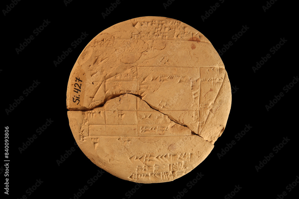 Ancient Babylon cuneiform tablet. Oldest clay tablet in the history of ...