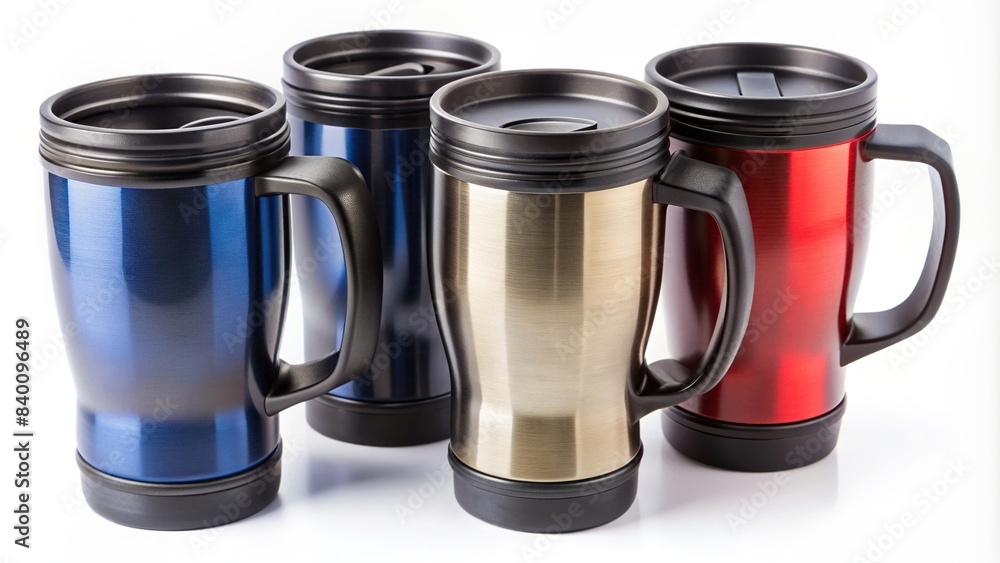 Insulated travel mug with a sleek design, perfect for keeping beverages ...