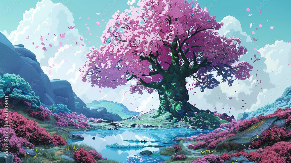 comic-style tree, cartoon tree, tree illustration, comic tree ...