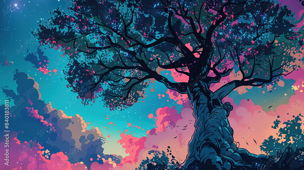 comic-style tree, cartoon tree, tree illustration, comic tree ... comic-style tree, cartoon tree, tree illustration, comic tree ...