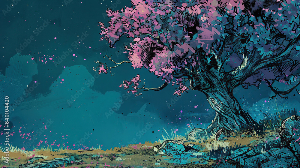 comic-style tree, cartoon tree, tree illustration, comic tree ... comic-style tree, cartoon tree, tree illustration, comic tree ...