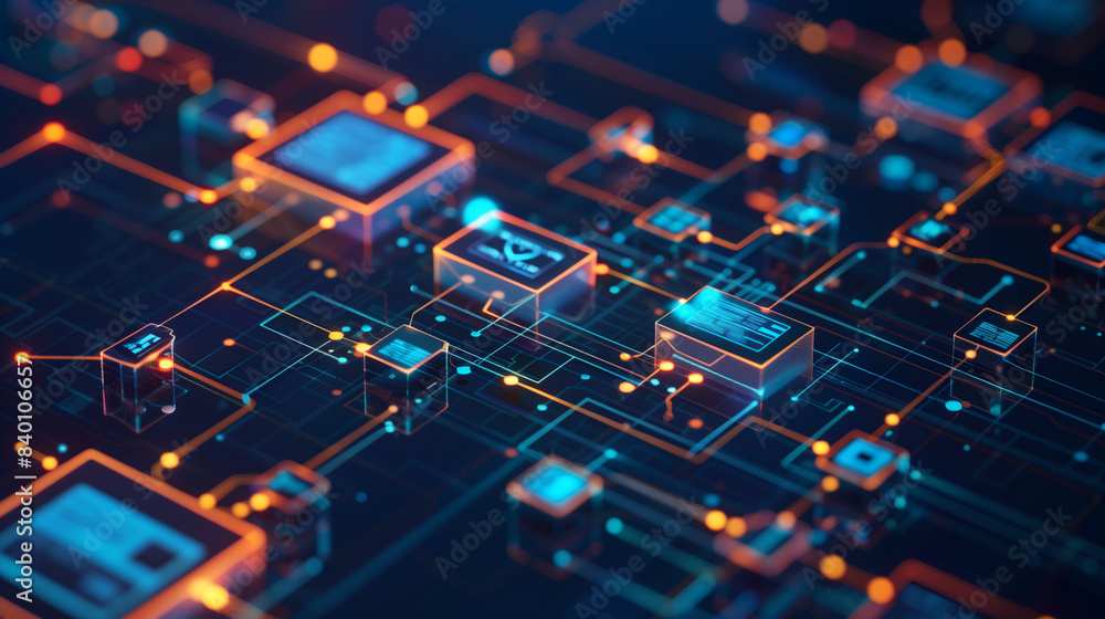 Business workflow process management concept. Workflow automation ...