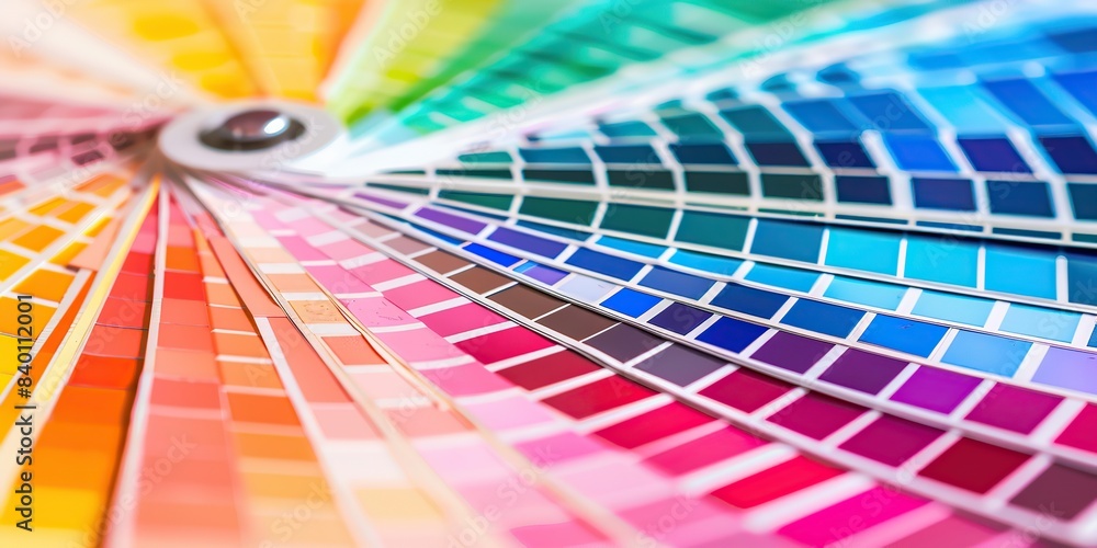 Color guide close up. Assortment of colors for design. Colors palette ...