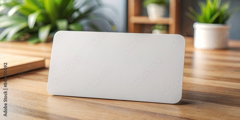 Blank rounded corner business card mockup for displaying logo and ...