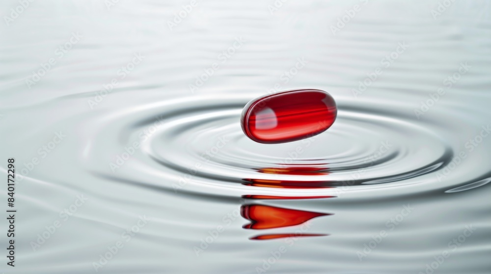 Pharmaceutical Dissolving Pill in Water with Ripples Healthcare and ...