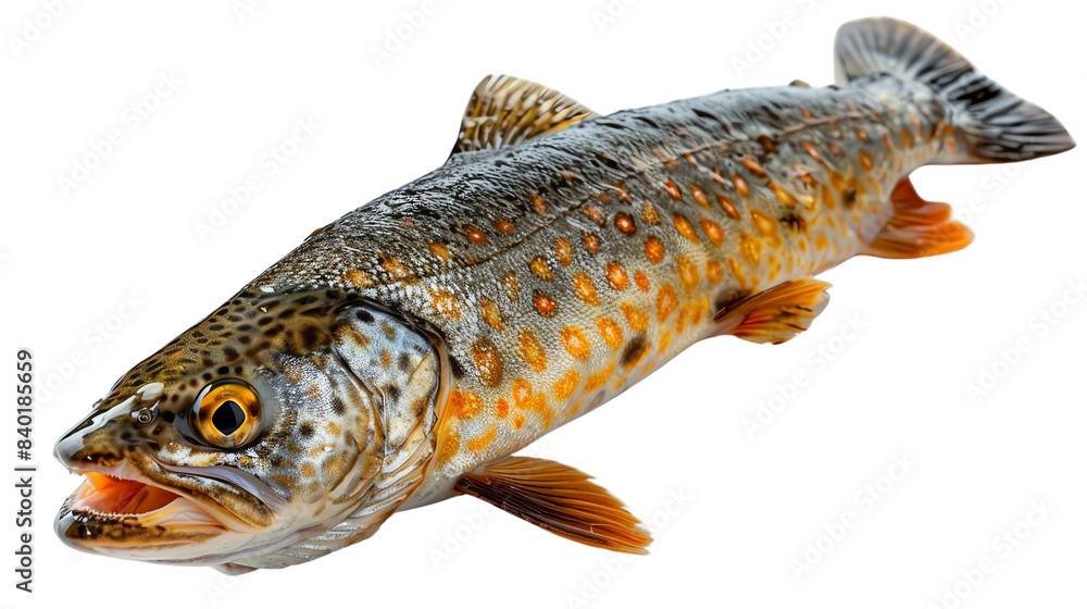 Freshwater fish with brown and orange spots on its body. Stock Photo ...