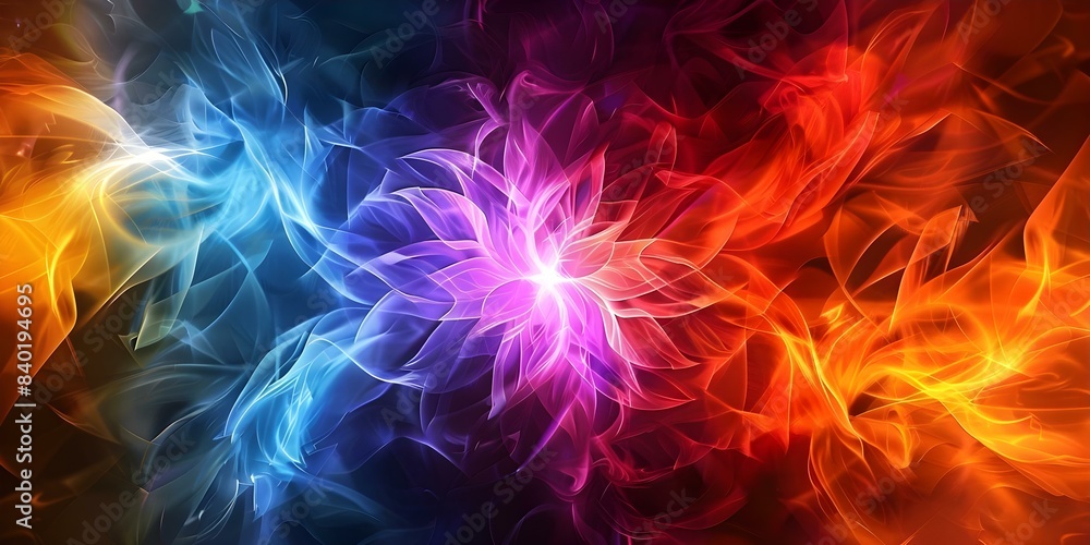 Colorful mandala pattern for spiritual chakra healing background with ...