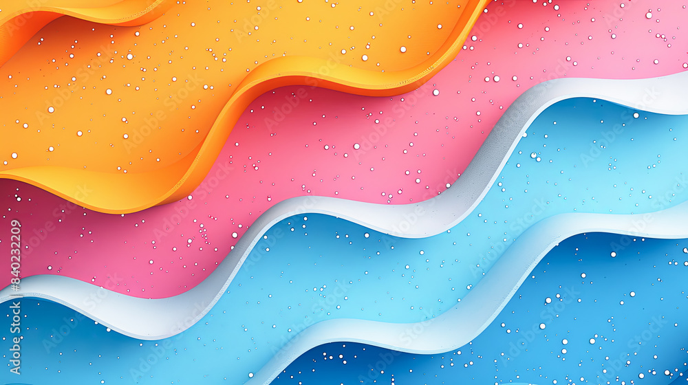 Abstract, Modern, Colorful, Wavy, Background, with Orange, Pink, Blue ...