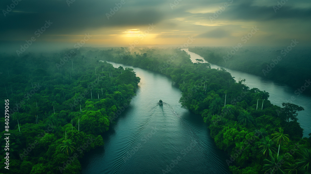 Trekking through the Amazon rainforest, adventurers navigate dense ...