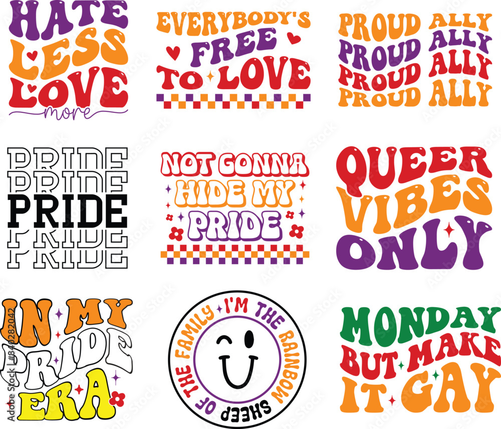 Retro Pride Day SVG Bundle, Pride day svg, Gay pride svg, LGBTQ svg ...