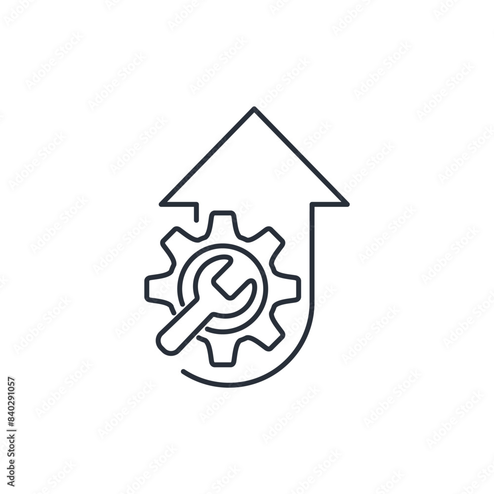 Working mechanism and process arrow up. Improvement, efficiency to ... Working mechanism and process arrow up. Improvement, efficiency to ...