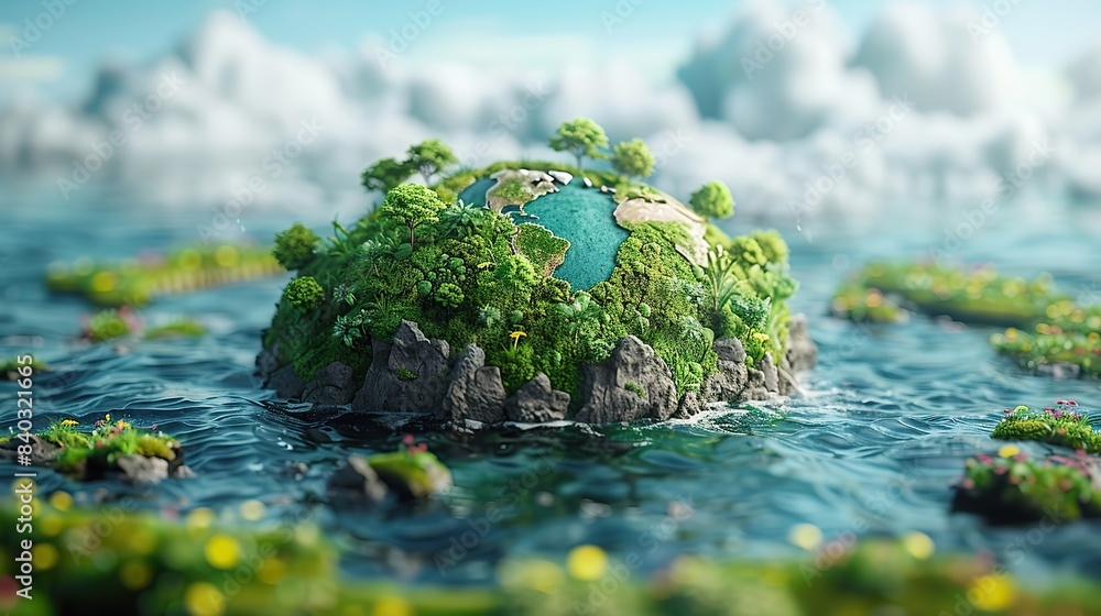 a concept day earth to save the planet save the world and save the ...