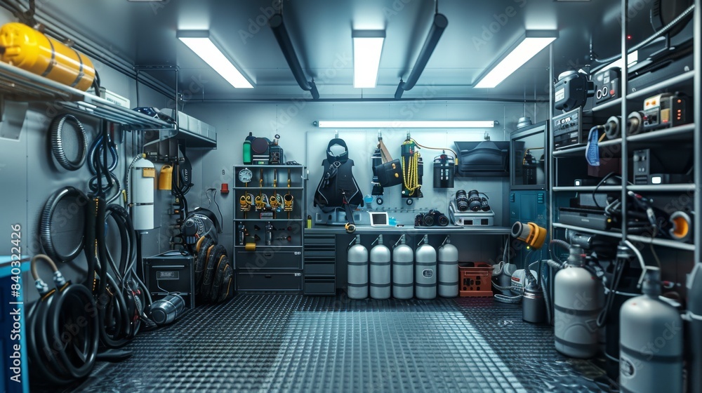 Exploring the Depths Dive Prep Room with Blank Business Cards Diving ...