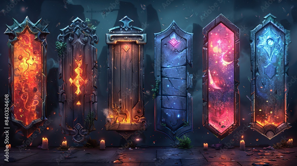 game ui fantasy frames rank frames ui game borders evolution wooden ...