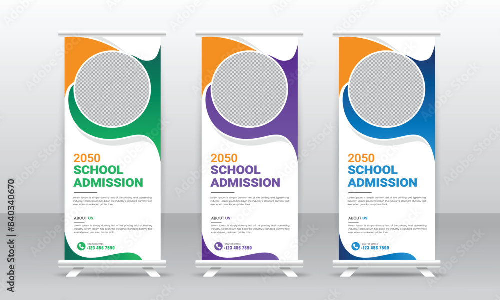 kids education study Standee roll up or pullup banner design template ...
