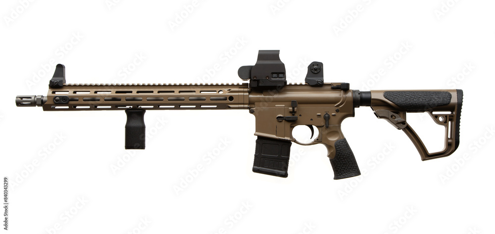 Modern automatic rifle isolated on white background. Weapons for police ...