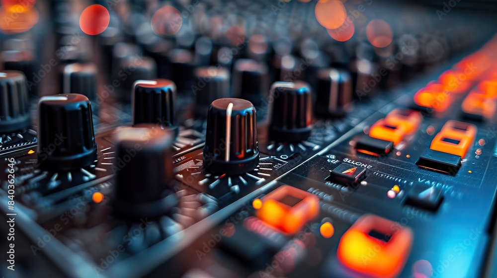 a close up of a studio mixer used in media and events directing and ...