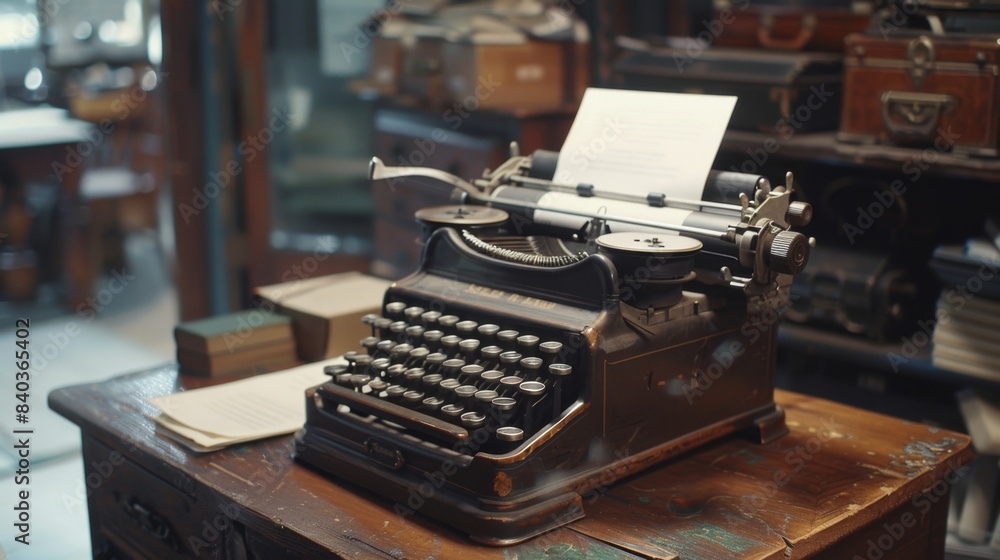 Vintage Typewriter Collection Nostalgic Business Card Display with ...