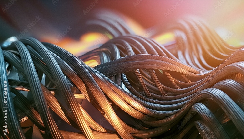 Vivid Abstract Sci-Fi Wire Mesh: 3D Rendering for Modern Digital Art ...