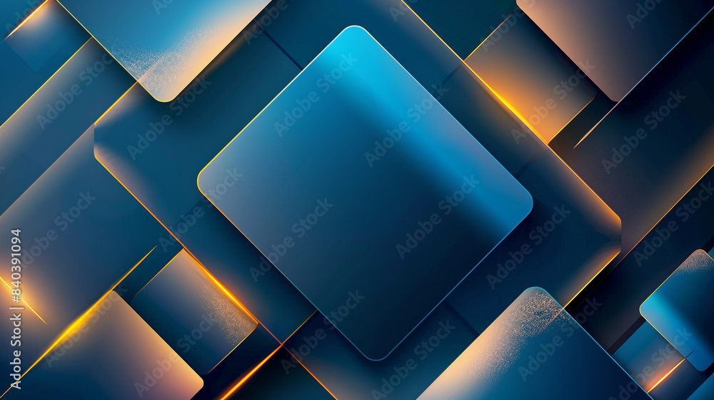 Blue and grey glossy squares abstract tech banner design. Modern ...