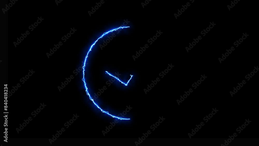 Animation of check mark icon. The reverse background of the tick mark ...