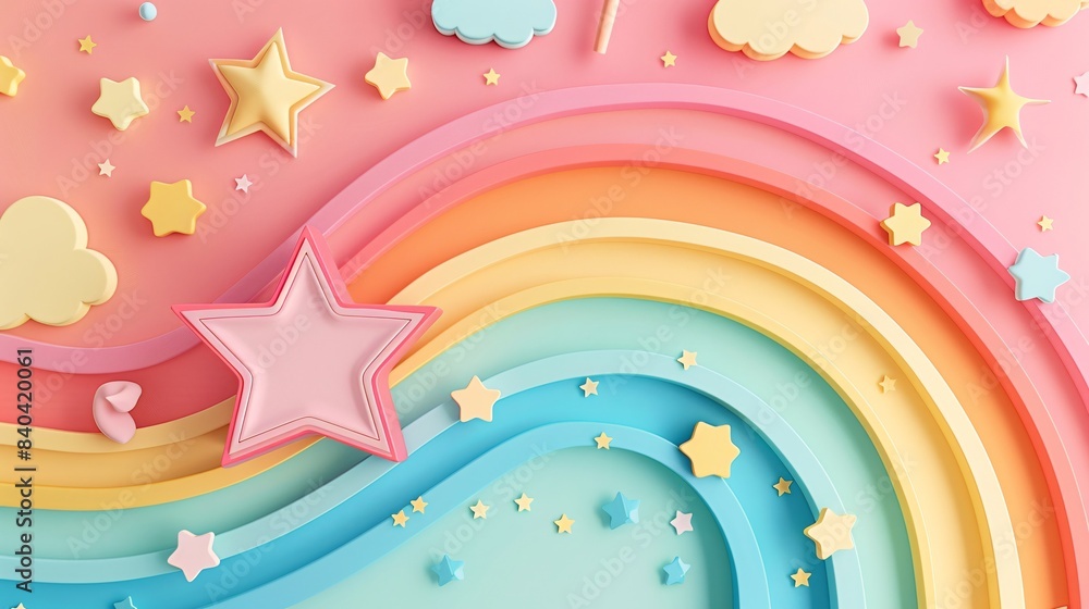 High-resolution graphic poster for a colorful birthday party, featuring ...