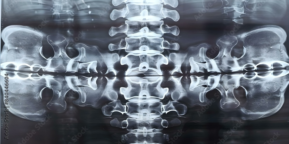 Stock-illustrationen Understanding Spinal X-rays for Diagnosing ...