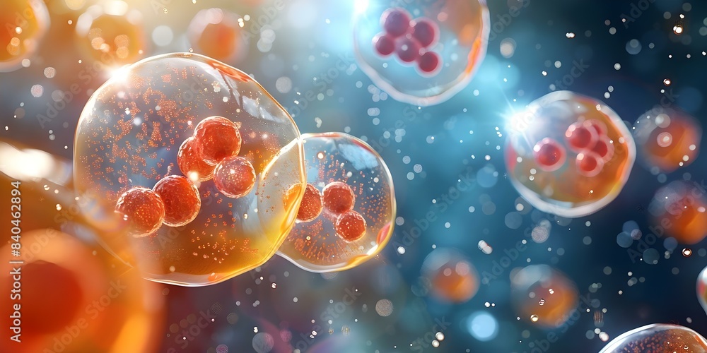 Visual metaphor of cell specialization in human embryo as cells assume ...