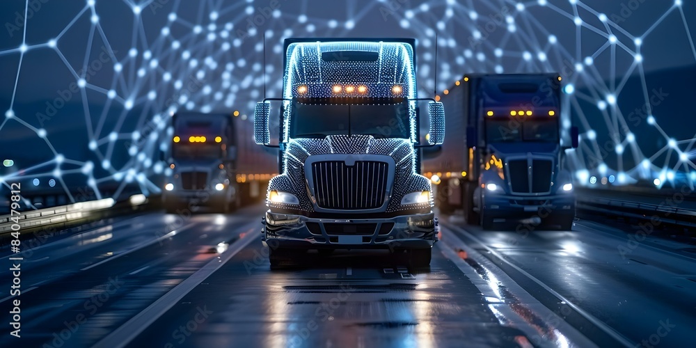 Visuals of cybersecurity measures for trucking fleet data protection ...