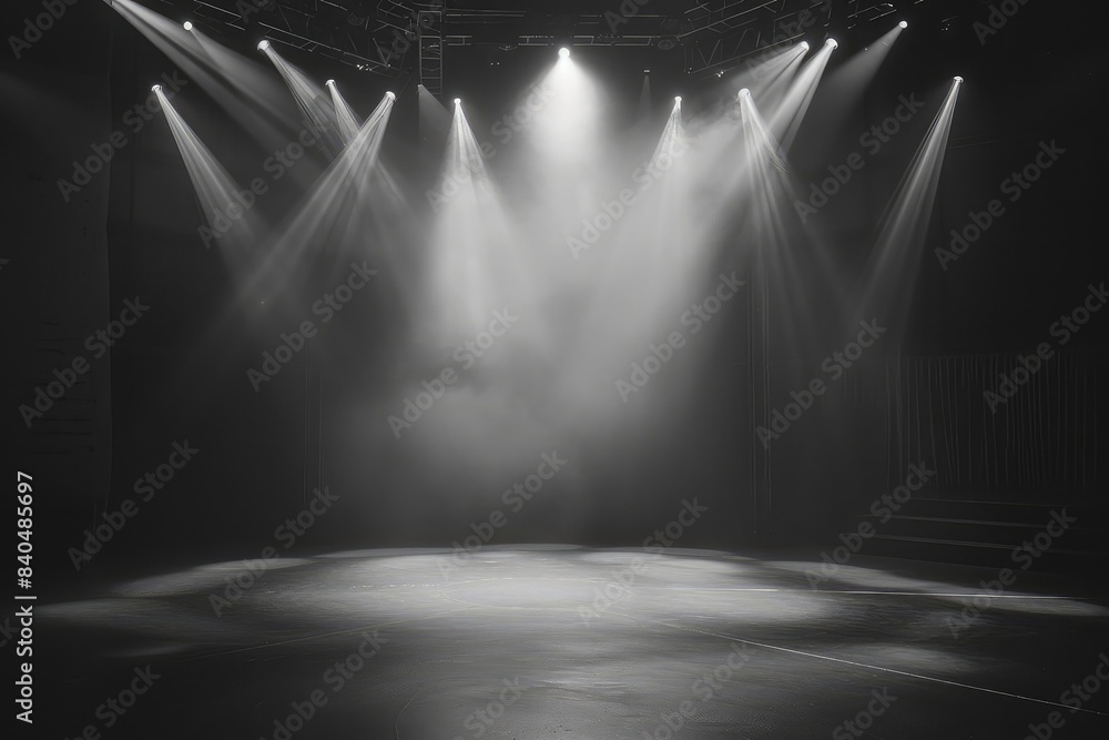 Artistic performances stage light background with spotlight illuminated ...