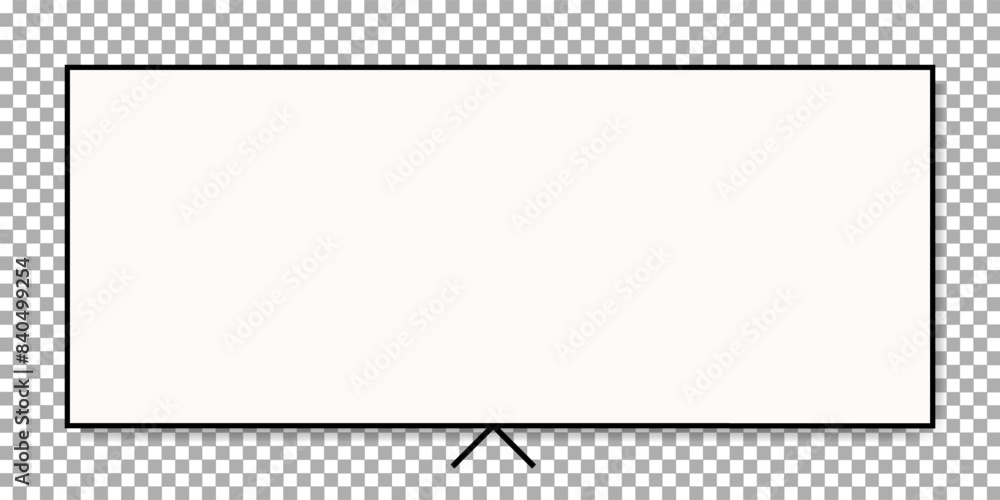 Realistic television screen on transparent background. Mockup of ...