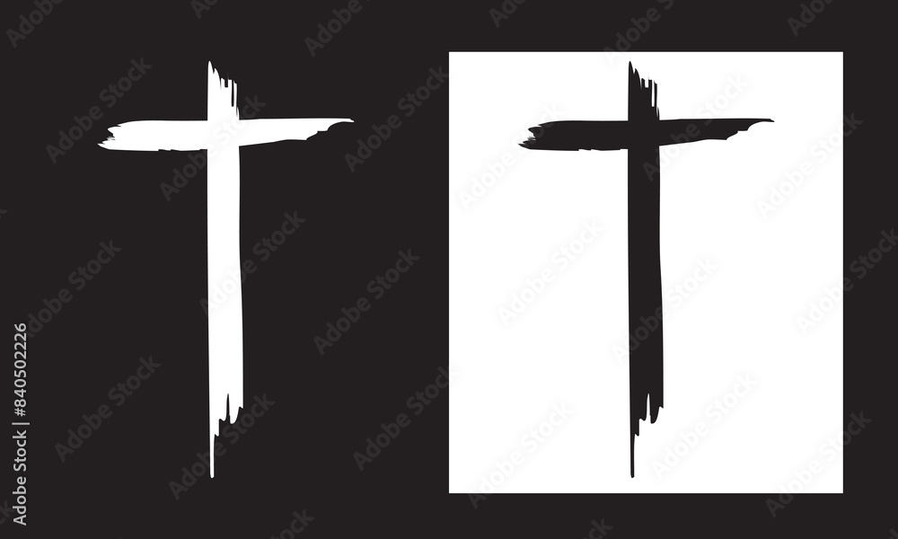 Cross clipart black and white, ash cross, grunge christian cross for ...