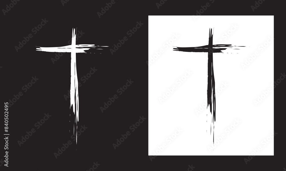 Cross clipart black and white, ash cross, grunge christian cross for ...
