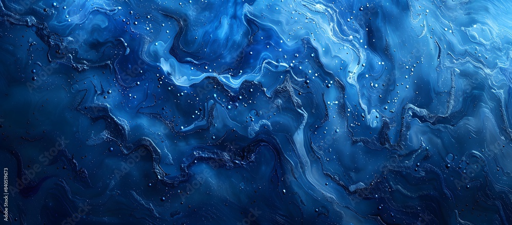 Abstract blue ocean texture, aerial view of deep sea water with waves ...