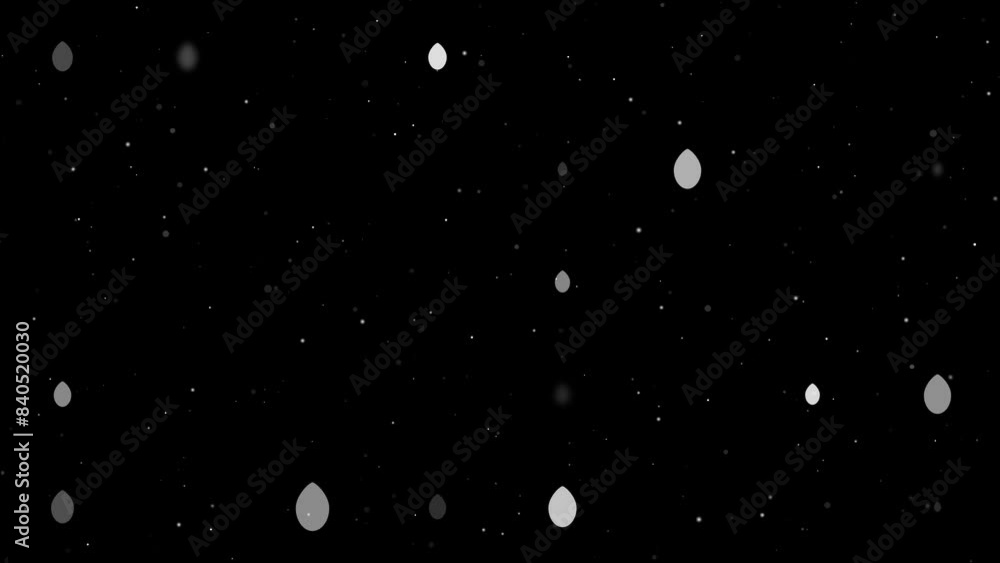 Template animation of evenly spaced oval symbols of different sizes and ...